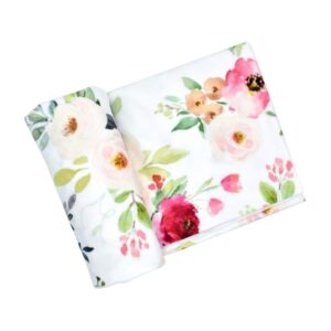 newborn floral print blanket baby stretch wrap swaddle blanket receiving blanket