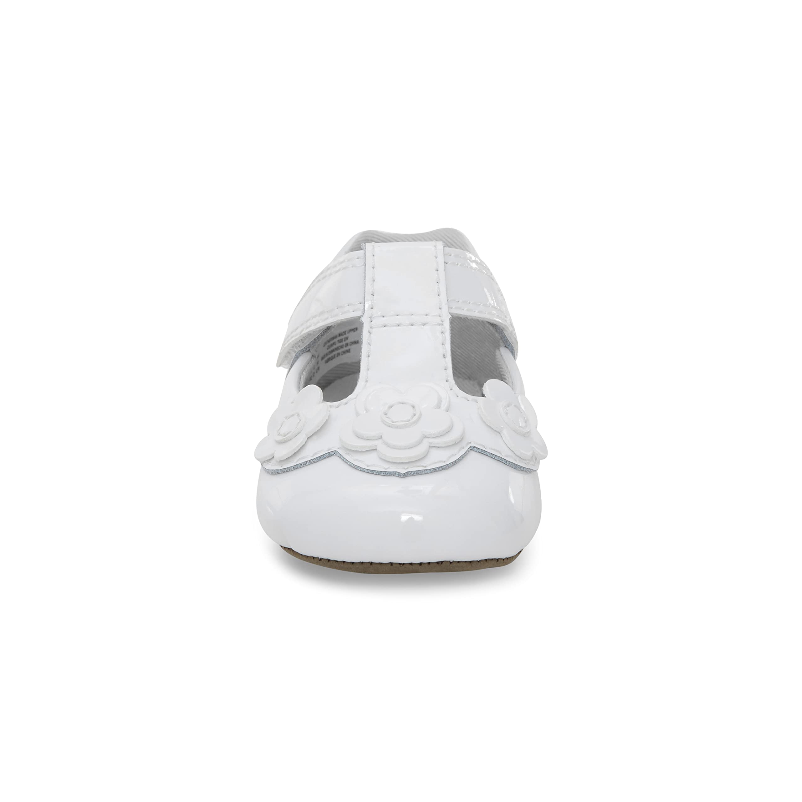 Stride Rite Baby Girls Pw-Nori Crib Shoe, White Patent, 3 Infant