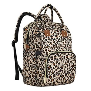 diaper bag backpack multifunction maternity diaper bag for baby girls & boys large capacity travel nappy bags leopard print