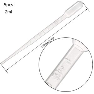 MEETOOT 10pcs Disposable Plastic Petri Dish 90x15mm with 5 2ml Thickened Plastic Transfer Pipettes for School Science Fair Project and Party