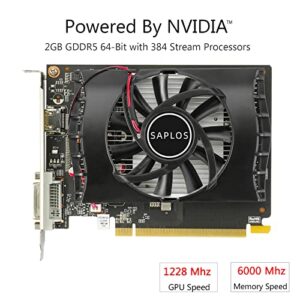 QTHREE NVIDIA GT 1030 2GB GDDR5 Graphics Card,64 Bit,DVI-D,HDMI,Desktop Gaming Video Card for PC,Computer GPU,PCI Express x4,DirectX 12,Support 4K