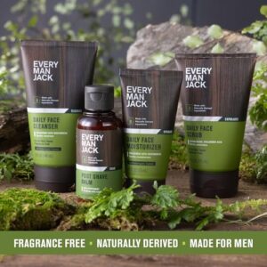 Every Man Jack Gentle Exfoliating Face Scrub For Men- Exfoliate Away Dead Skin, Moisturize, and Revive Tired Skin with Jojoba Beads, Hyaluronic Acid, and Caffeine - 4.2 oz Men’s Face Scrub -Twin Pack