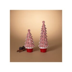 gerson 2659480 clay dough peppermint ribbon candy tree, set of 2