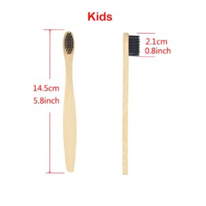 SEVENHEAD Bamboo Toothbrushes (2 Black - Kids)