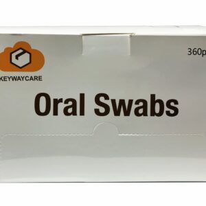 KEYWAYCARE Oral Swabs Disposable 360 Pcs Each Individually Wrapped Swabsticks Toothettes Mouth Swabs Sponge Dental Care Zigzag Wave Shaped 6 Color Multi-Color Soft Foam Oral Swabs