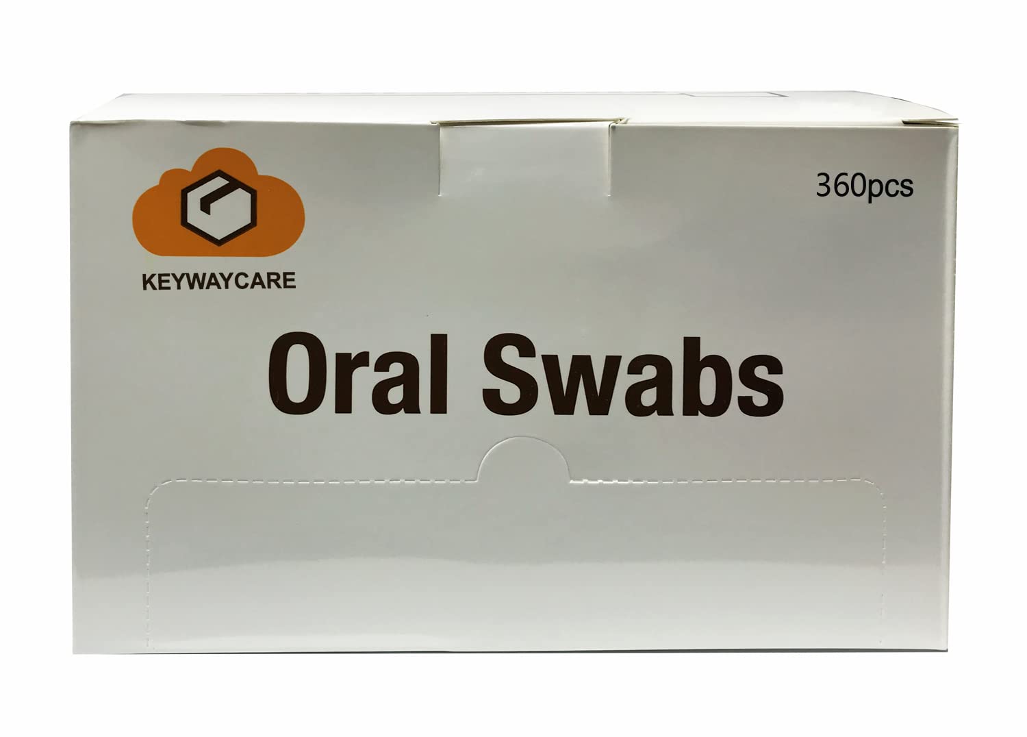 KEYWAYCARE Oral Swabs Disposable 360 Pcs Each Individually Wrapped Swabsticks Toothettes Mouth Swabs Sponge Dental Care Zigzag Wave Shaped 6 Color Multi-Color Soft Foam Oral Swabs