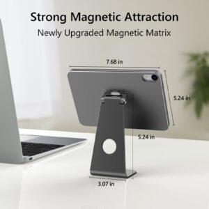 KU XIU iPad Mini 6 Magnetic Stand, Adjustable Rotation Floating Tablet Holder for Desk, Aluminum Magnetic Mount Dock for iPad Mini 6 (8.3 inch, 2021), Gray