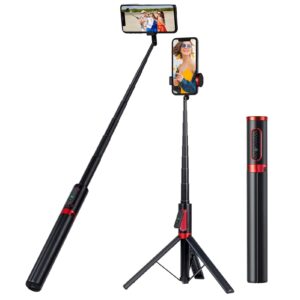 uranzl 60" phone tripod & selfie stick tripod with remote,travel &compact tripod for iphone and android,cell phone tripod compatible with iphone 15/14/13/android