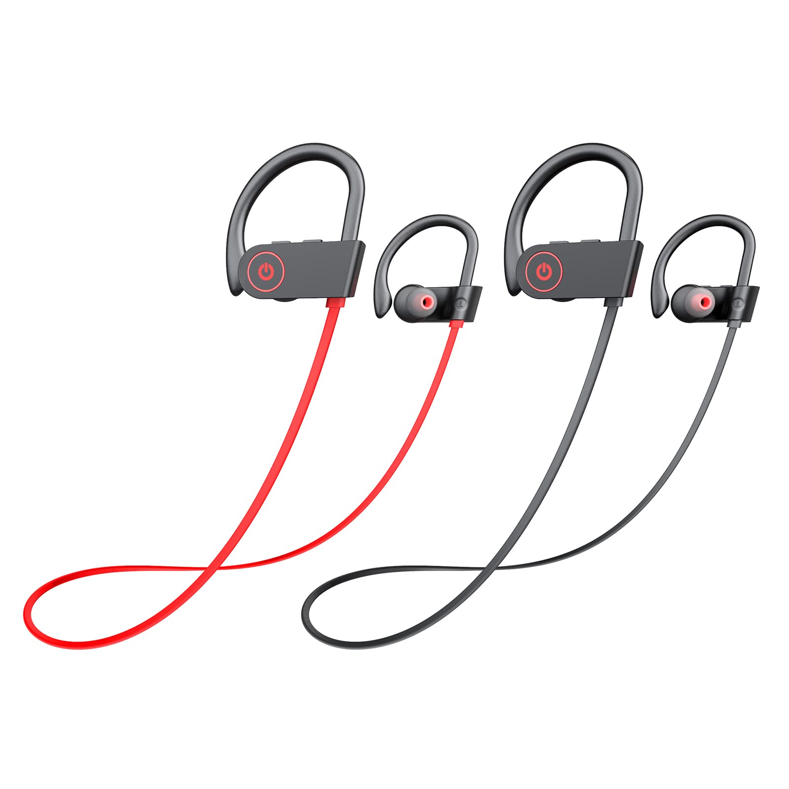 Boean Bluetooth Headphones Wireless Earbuds Bluetooth 5.1 Running Headphones IPX7 Waterproof Earphones with 10 Hrs Playtime HiFi Stereo Noise Cancelling Headsets for Workout Gym