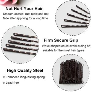 Brown Long Bobby Pins for Thick Hair, 2.75 '' Jumbo Bobby Hair Pins with Case, Extra Large Bobby Pins for Buns, Premium Tipped Hair Style Pins for Women Girls (Brown, 100 Count)