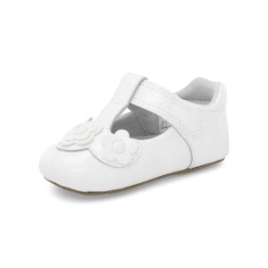 Stride Rite Baby Girls Pw-Nori Crib Shoe, White Patent, 3 Infant