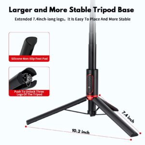 Uranzl 60" Phone Tripod & Selfie Stick Tripod with Remote,Travel &Compact Tripod for iPhone and Android,Cell Phone Tripod Compatible with iPhone 15/14/13/Android