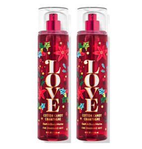 bath & body works cotton candy champagne fine fragrance mist - value pack lot of 2 (cotton candy champagne)