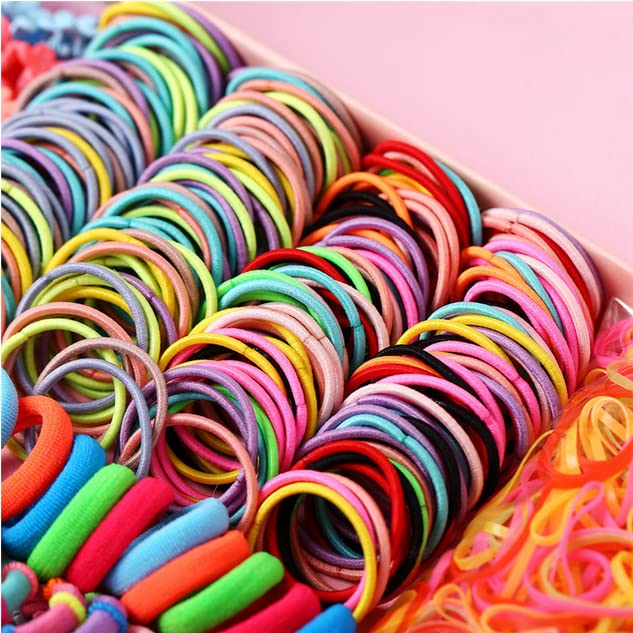 786 pcs Colorful Hair Clips, Ties, Ponytail Holders, Rubber Bands for Girls and Toddlers Hair Accessories Set