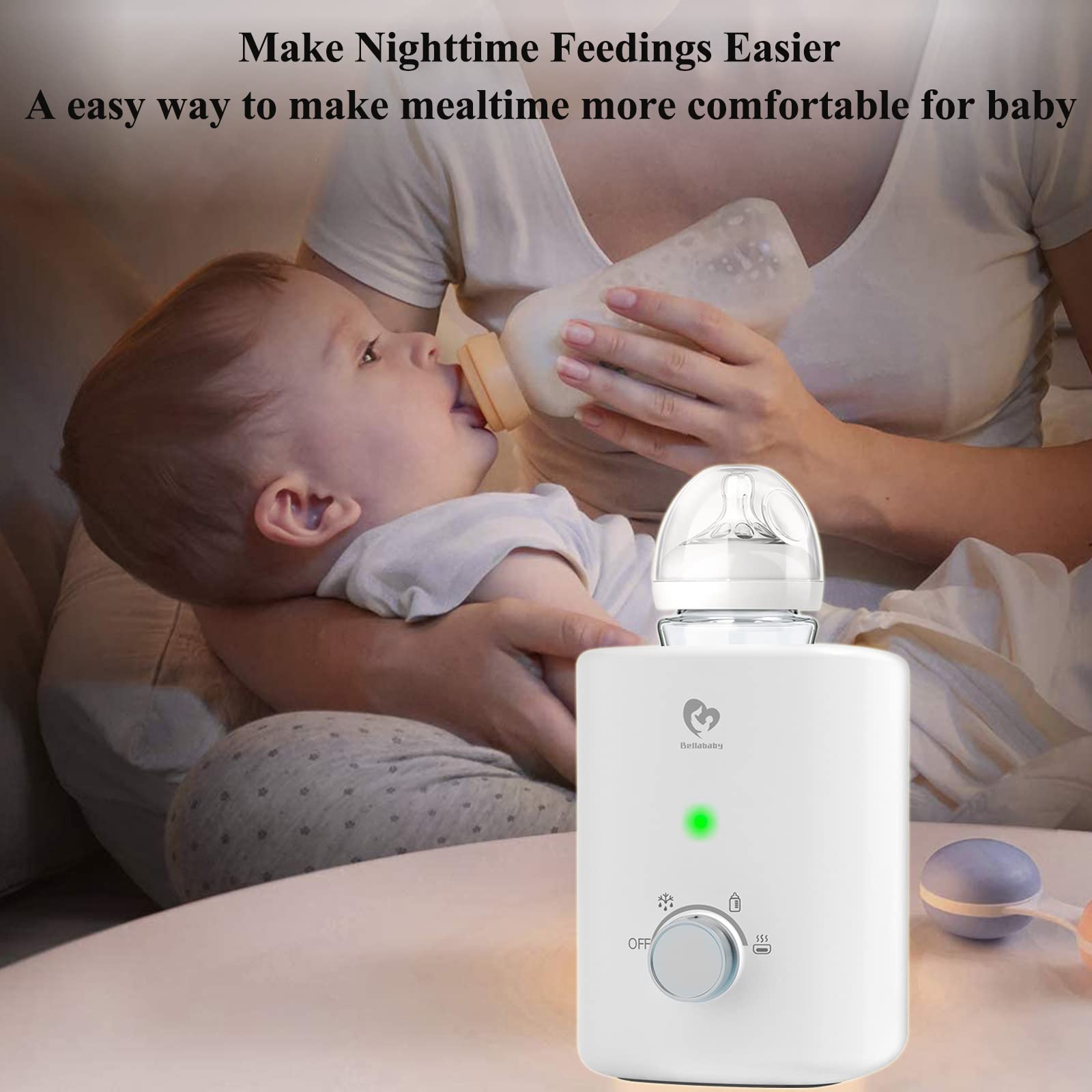 Bottle Warmer,Bellababy Fast Baby Bottle Warmer,7/24 Constant Temperature Control