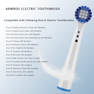 ARWROS Electric Toothbrush Heads, Compitable with Oral-b Braun Electric Toothbrush Heads, Electric Toothbrush Heads Replacement - 12 Count