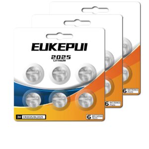 eukepui cr2025 3v lithium battery-18 count