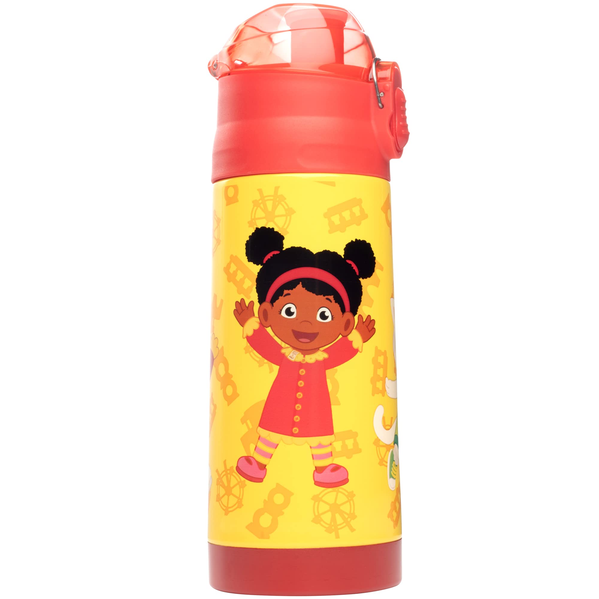 Daniel Tiger 13 oz Insulated Water Bottle with Latching Lid - Easy to Use for Kids - Reusable Spill Proof & BPA-Free, Keeps Drinks Cold for Hours, Fits in Lunch Boxes & Bags, Fun XMAS Gift for School