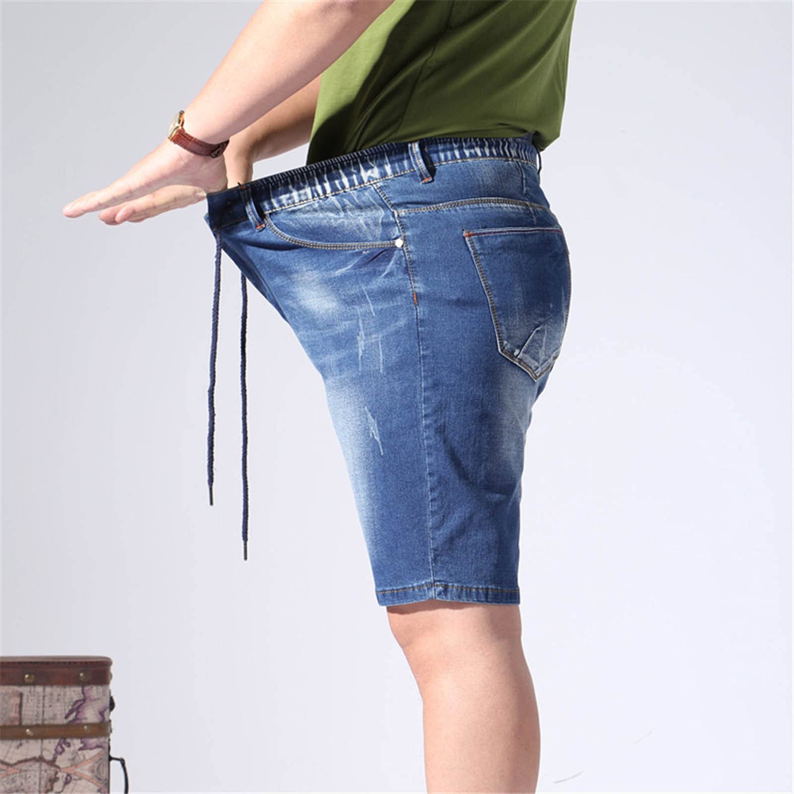 Men Summer Jeans Pocket Shorts Skate Board Harem Pants Plus Size 921