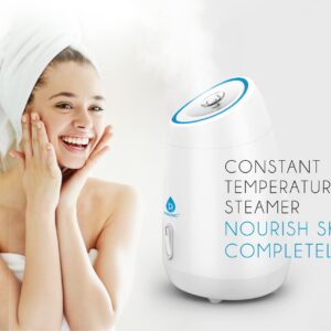 Pursonic White Facial Steamer - Face Steamer for Facial Deep Cleaning Tighten Skin - Daily Hydration for Unclogging Pores & Moisturizing Skin