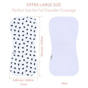 Baby Burp Cloths & Baby Bibs 2-in-1 Design Large Size 3 Layers Thicken 100% Cotton Super Absorbent and Soft Baby Spit Up Burping Rags Baby Burp Cloth Set for Boys and Girls 12 Pack