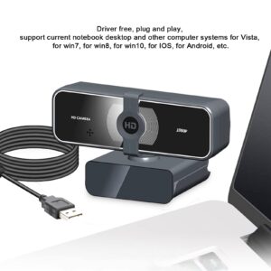 CHICIRIS Desktop Camera, Widely Applicable Webcam HD Picture Convenient Practical for Vista for Win7 for Win10