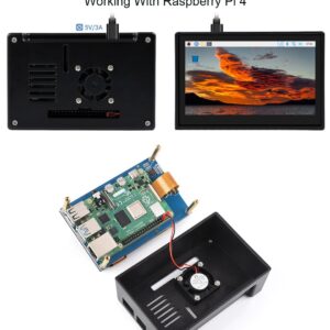 3.5" DPI Touch LCD 640x480, DPI666 262K Colors 60Hz Refresh Rate IPS Display Capacitive Screen, Toughened Glass Cover,for Raspberry Pi 4B/3B+/3A+/Pi Zero/Pi Zero 2W/Compute Module 4