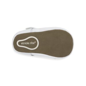 Stride Rite Baby Girls Pw-Nori Crib Shoe, White Patent, 3 Infant