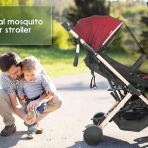 Mosquito Net for Stroller - V-Fyee Durable Baby Stroller Mosquito Net Perfect Bug Net for Strollers, Bassinets, Cradles, Playards, Pack N Plays and Portable Mini Crib (Black)