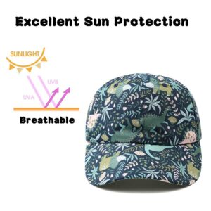 Dinosaur Kids Baseball Hat Caps Toddler Sun Hat Waterproof Quick-Dry Boys Girls Cap Adjustable Size for 2-4Y (Green)