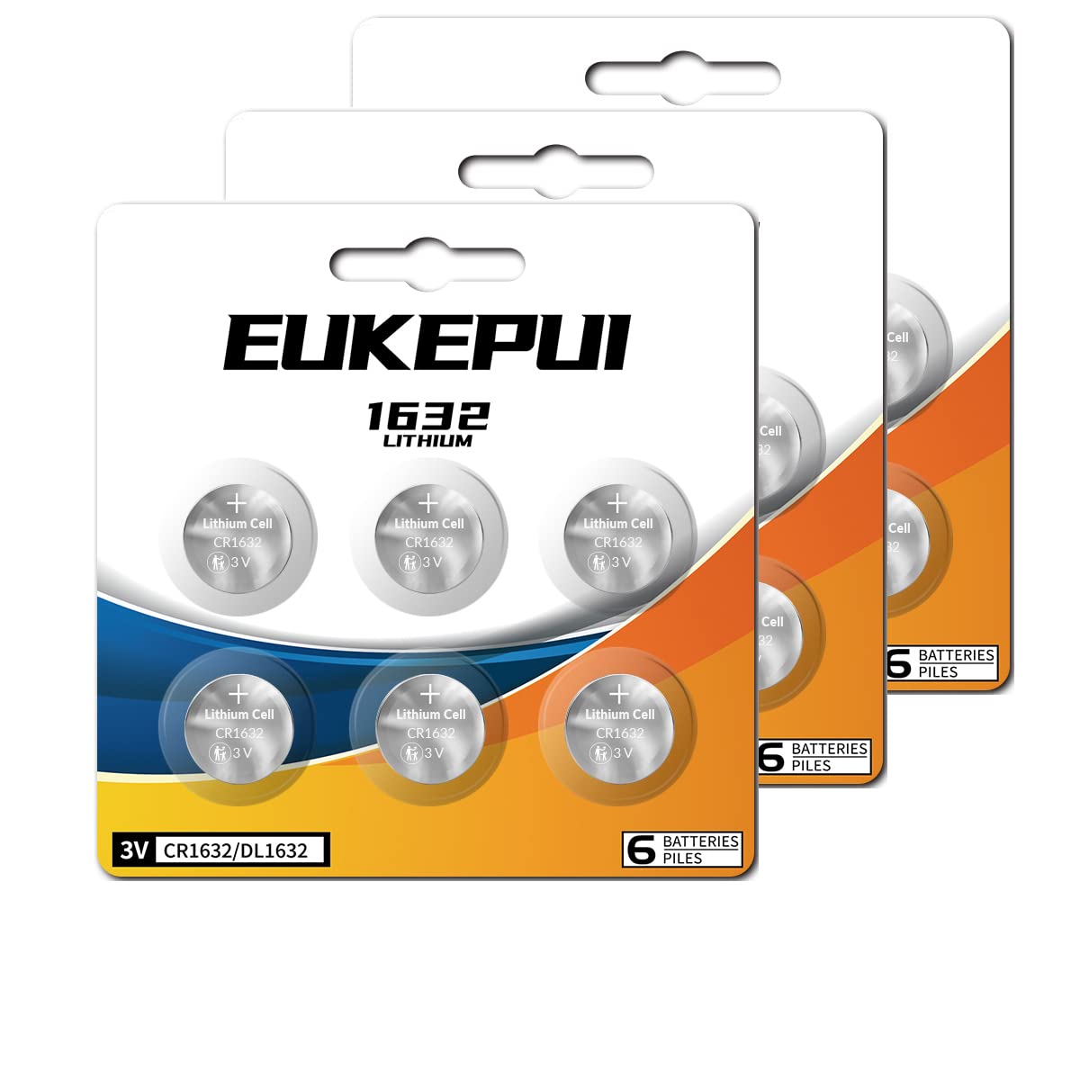 EUKEPUI CR1632 Battery,DL1632 3V Lithium Battery-18 Count