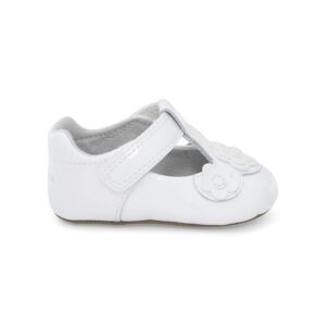 Stride Rite Baby Girls Pw-Nori Crib Shoe, White Patent, 3 Infant