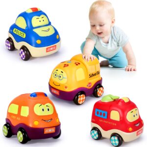 baby toy cars for 1 year old boy pull back cars toddler toys age 1-2 cartoon truck toys for 2 years old boy town vehicles baby toys 12-18 months first birthday gifts for 1 2 3 year old boys girls