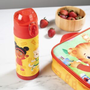 Daniel Tiger 13 oz Insulated Water Bottle with Latching Lid - Easy to Use for Kids - Reusable Spill Proof & BPA-Free, Keeps Drinks Cold for Hours, Fits in Lunch Boxes & Bags, Fun XMAS Gift for School