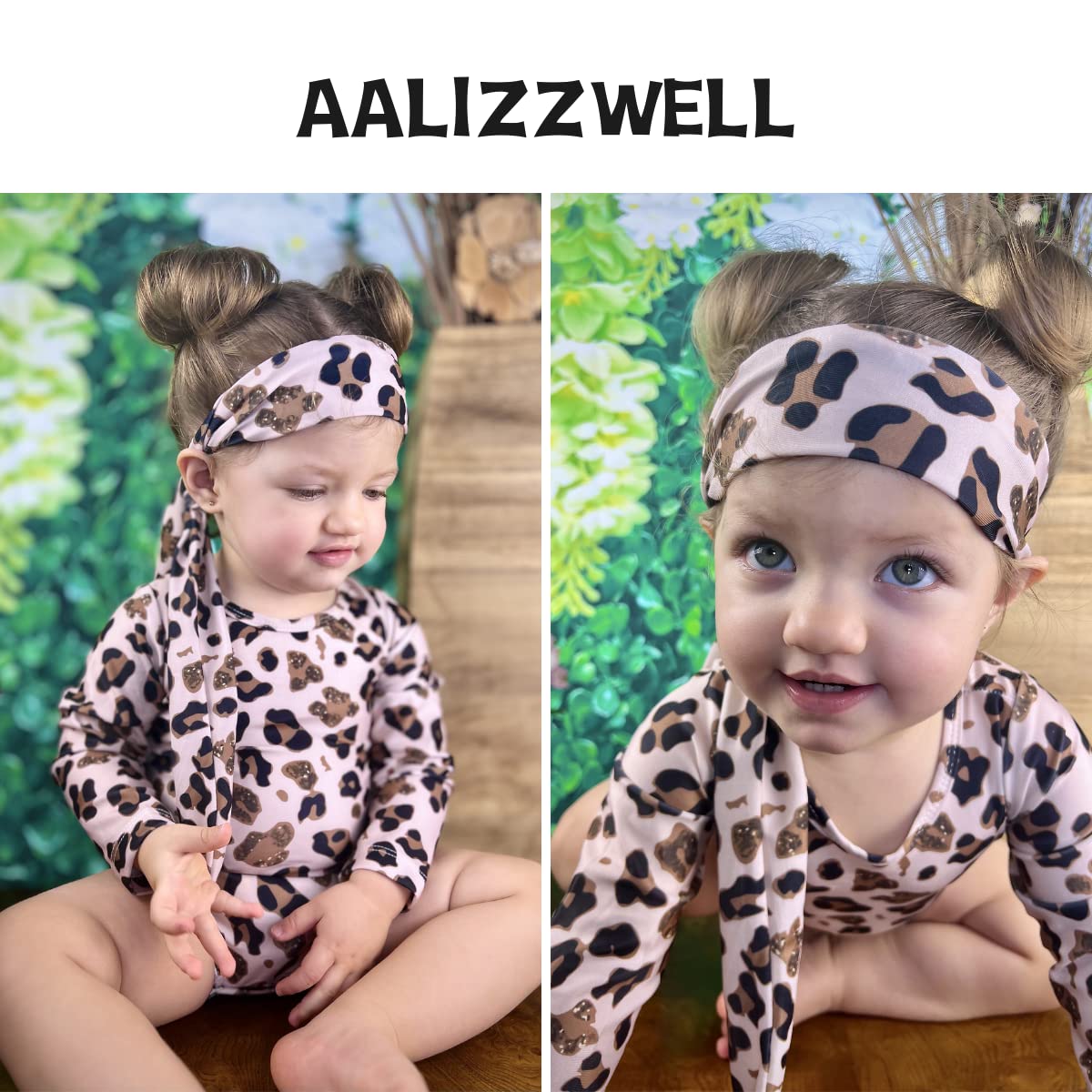 Newborn Infant Baby Girls One Piece Long Sleeve Swimsuit Leopard Bathing Suit Swimwear Beach Wear 0-3 Months Cheetah