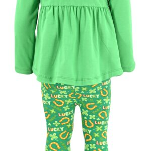 Unique Baby Girls 3 Piece St Patricks Day Lucky Girl Outfit (5Y, Green)