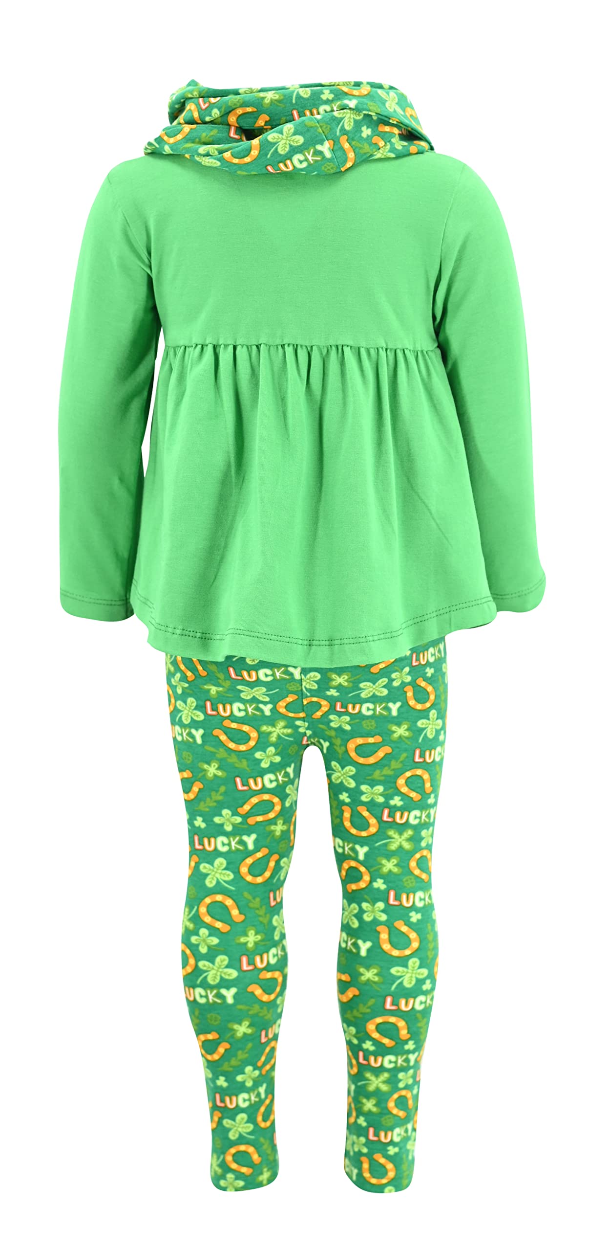 Unique Baby Girls 3 Piece St Patricks Day Lucky Girl Outfit (5Y, Green)