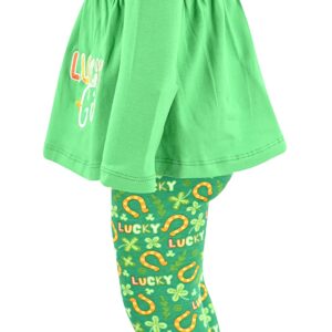 Unique Baby Girls 3 Piece St Patricks Day Lucky Girl Outfit (5Y, Green)