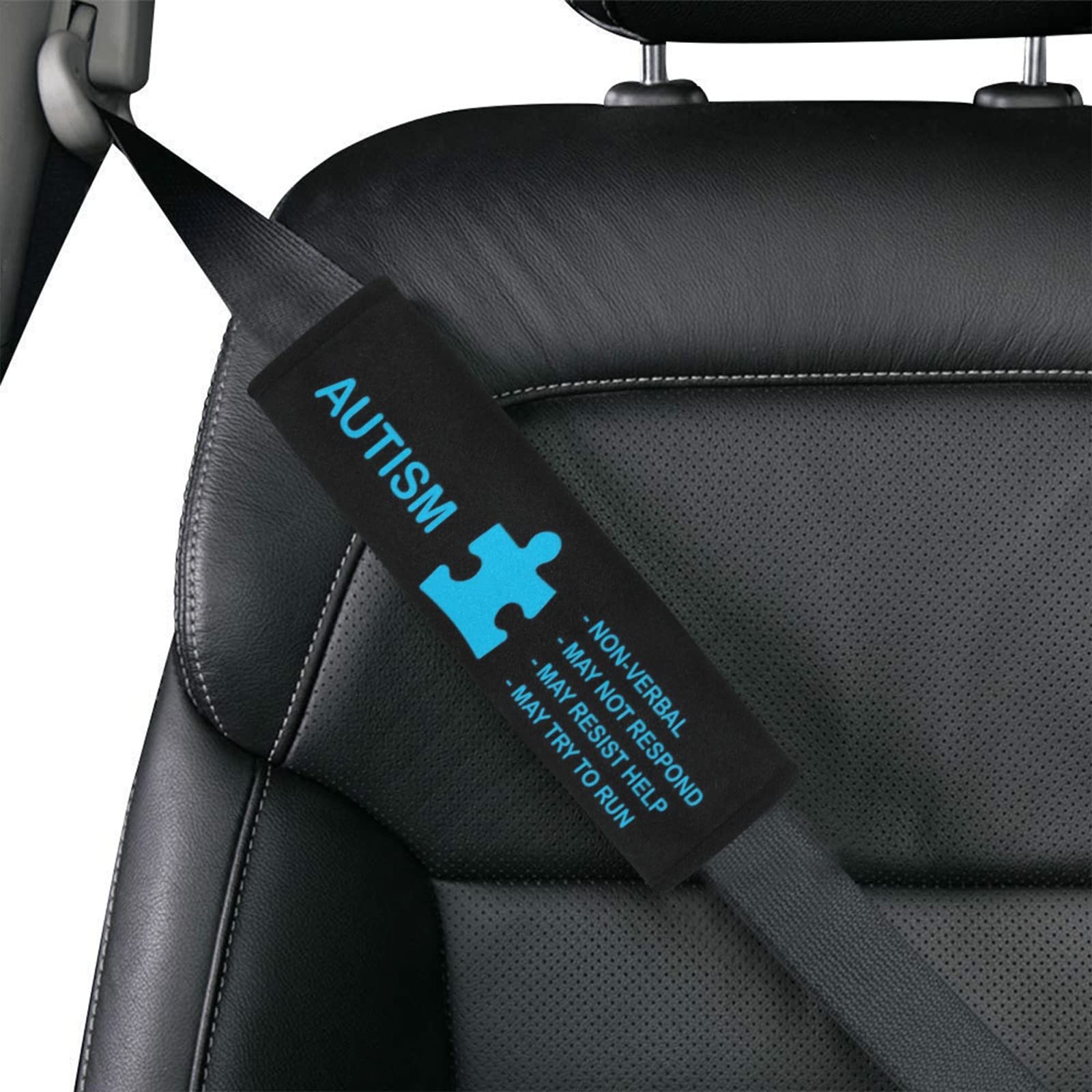 Autism Non Verbal May Not Respond Seatbelt Cover Personalized Name Seat Belt Cover for Baby Boys Girls Children Medical Alert Seat Belt Cover Safety Belt