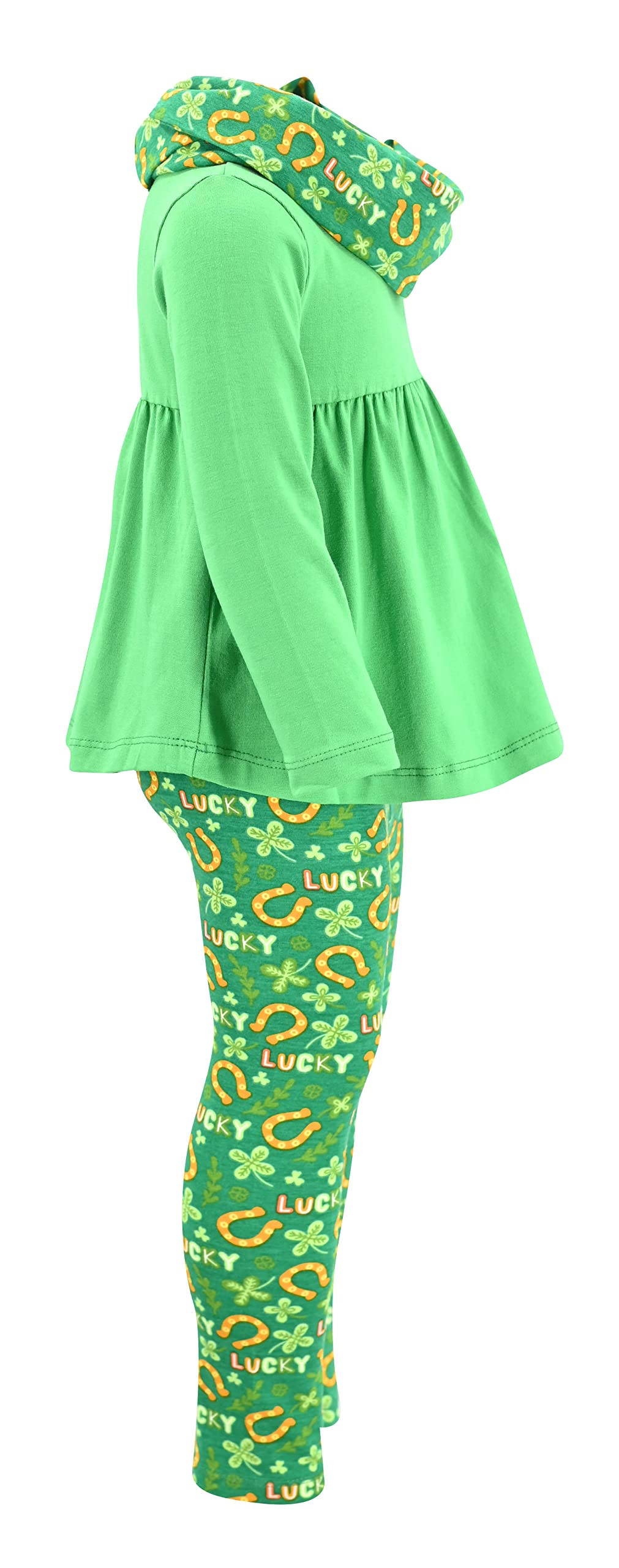 Unique Baby Girls 3 Piece St Patricks Day Lucky Girl Outfit (5Y, Green)