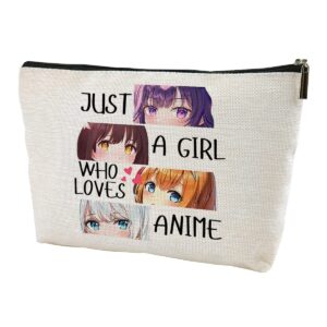 lanbaihe anime fans makeup bag gift - just a gir who really loves anime, travel cosmetic bag for her