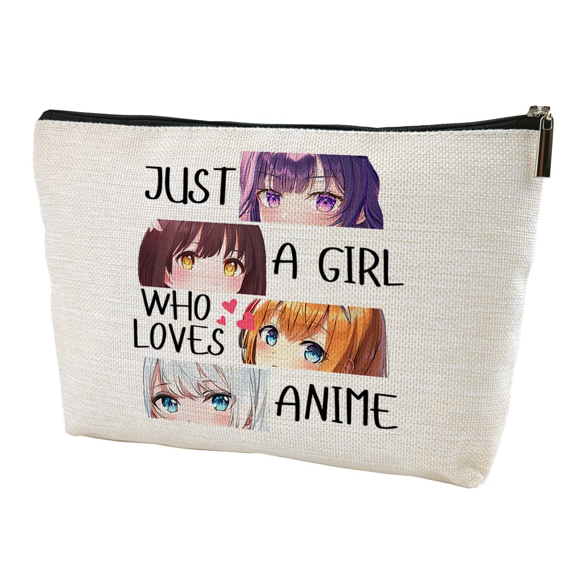 LANBAIHE Anime Fans Makeup Bag Gift - Just A Gir Who Really Loves Anime, Travel Cosmetic Bag For Her