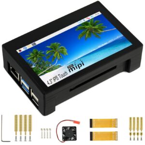 3.5" DPI Touch LCD 640x480, DPI666 262K Colors 60Hz Refresh Rate IPS Display Capacitive Screen, Toughened Glass Cover,for Raspberry Pi 4B/3B+/3A+/Pi Zero/Pi Zero 2W/Compute Module 4