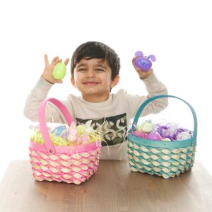 Easter Basket with Handle - Fill it with Your Favorite Stuffers - Let The Kids go Overboard with Egg Hunt