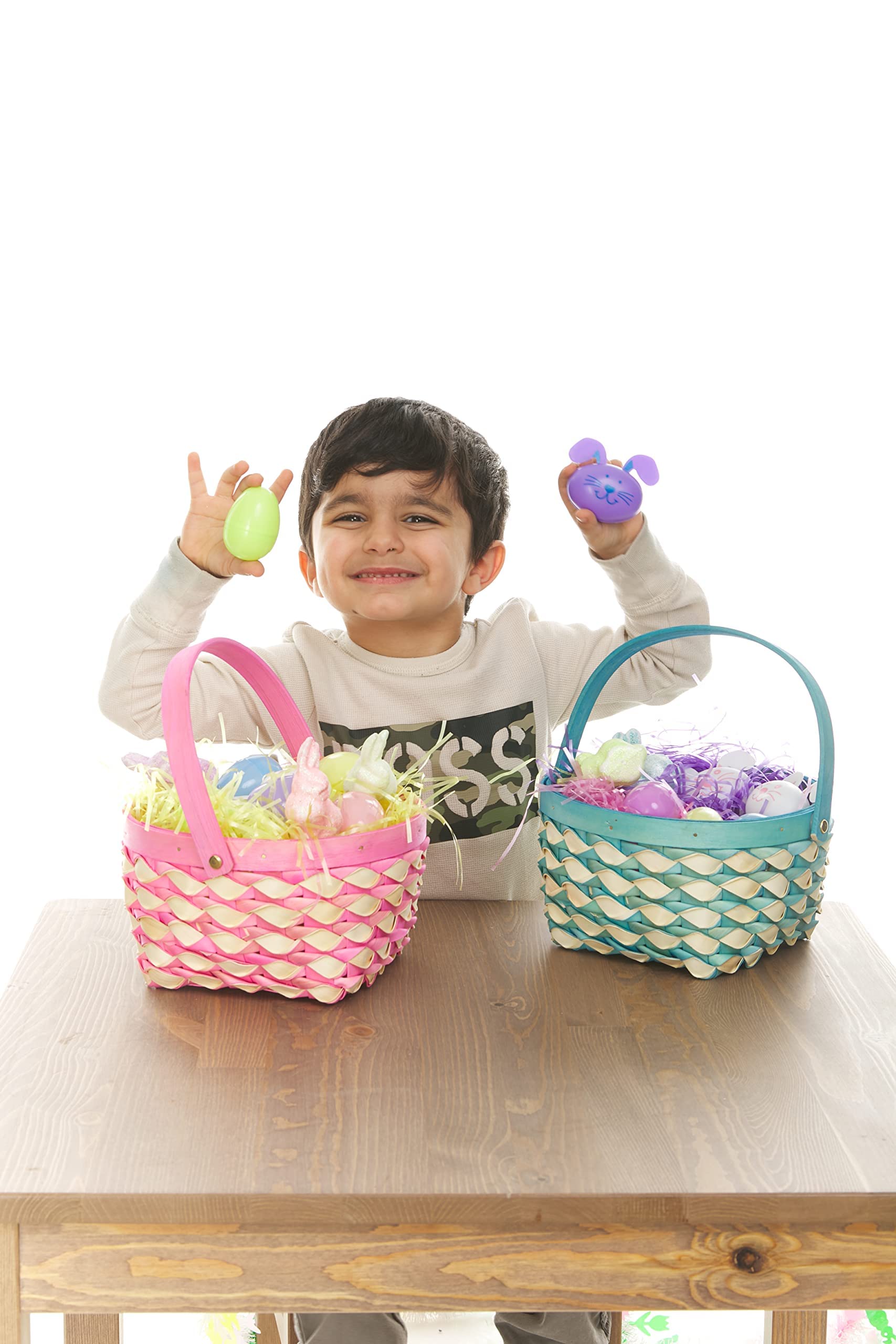 Easter Basket with Handle - Fill it with Your Favorite Stuffers - Let The Kids go Overboard with Egg Hunt