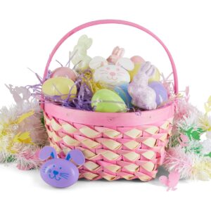 Easter Basket with Handle - Fill it with Your Favorite Stuffers - Let The Kids go Overboard with Egg Hunt