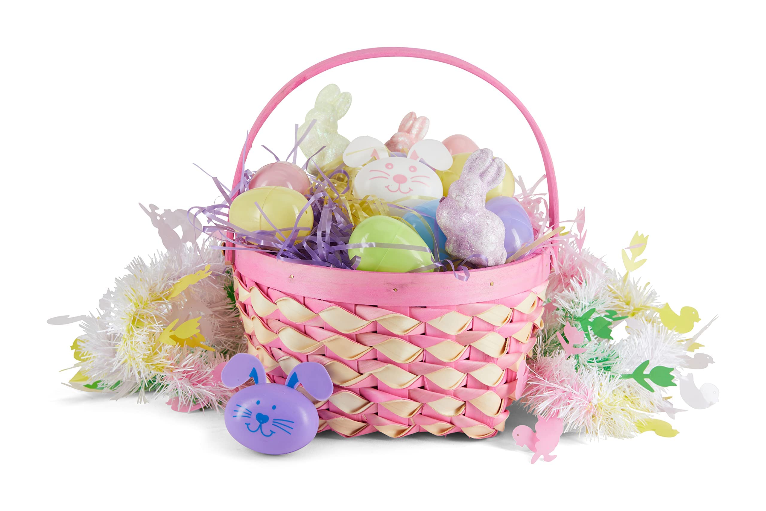 Easter Basket with Handle - Fill it with Your Favorite Stuffers - Let The Kids go Overboard with Egg Hunt