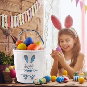 Easter Bunny Baskets for Kids Empty Egg Hunt Bags, Rabbit Buckets with Handle for Carrying Candy Cute Stuffed Easter Festival Gifts