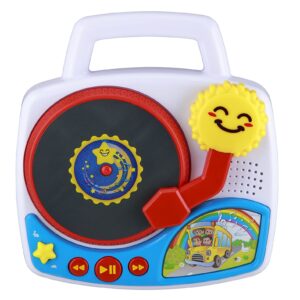 eKids Tiny Tunes Toy Turntable for Toddlers with Built-in Nursery Rhymes and Sound Effects, Musical Toy for Kids