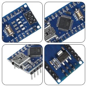 AITIAO 4Pcs for Nano V3.0 ATmega328P Module CH340G 5V 16M Mini USB Micro Controller Development Board with PIN Headers(Without USB Cable)